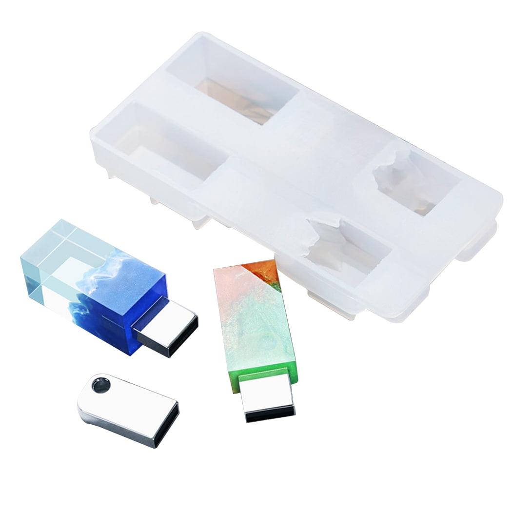 Resin Casting Mold Non-stick Mountain Shaped Silicone Mold for USB ...