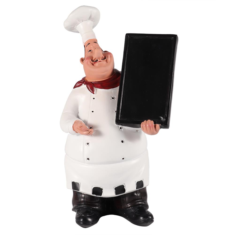 Resin Chef Figures Ornament Statue Model Crafts Decor Bar Coffee Shop ...