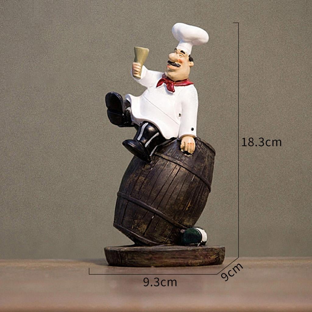 Resin Chef Figurine European Statue Model Restaurant Cooking Decoration ...
