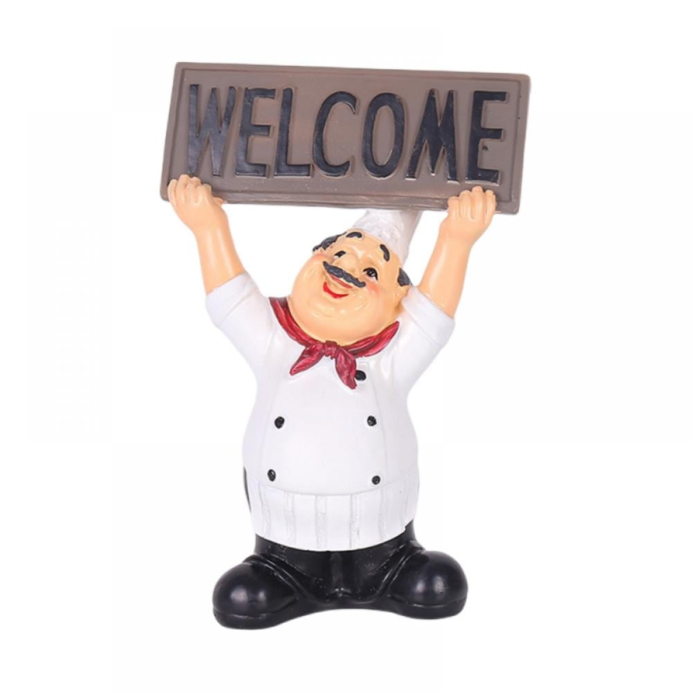 Resin Chef Restaurant Statue Resin Chef With Message Board Sculpture ...
