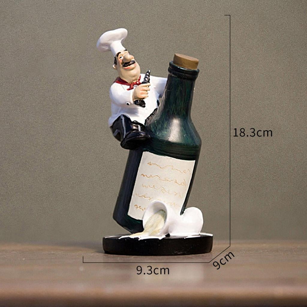 Resin Chef Statue Figurine Kitchen Decor Miniature Ornaments Chef ...