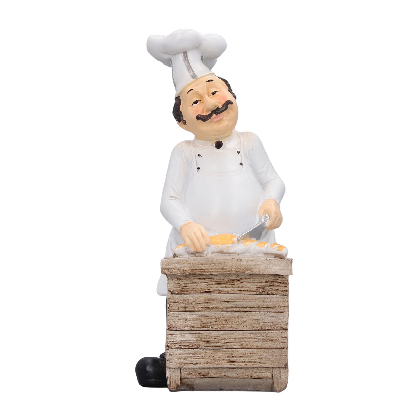Resin Chef Statue Restaurant Dining Table Decor Figurine Ornament ...