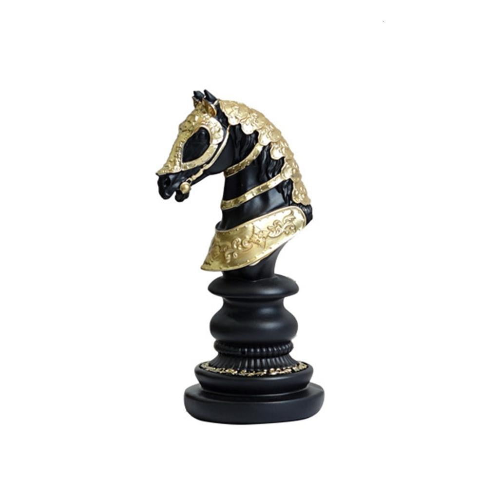 Resin Chess Statues Queen/King/Horse Sculpture for Sophisticated Home ...