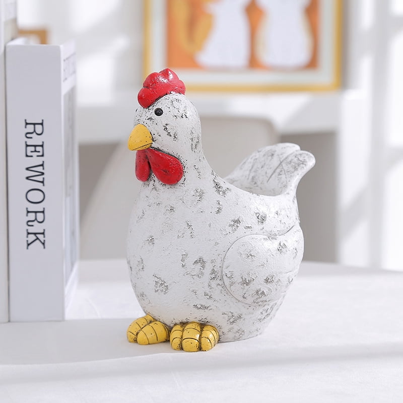 Resin Chicken Planter Hen and Chicks Statue Flower Pot Farm Animals ...