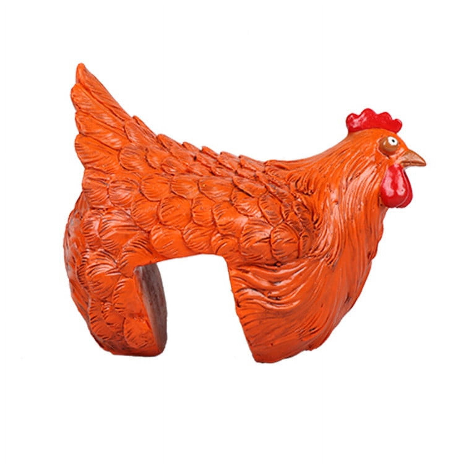 Resin Chicken Statue,Resin Chicken Yard Decor Clip Ladder Hen Home Decor Animals Figurines Decor ...