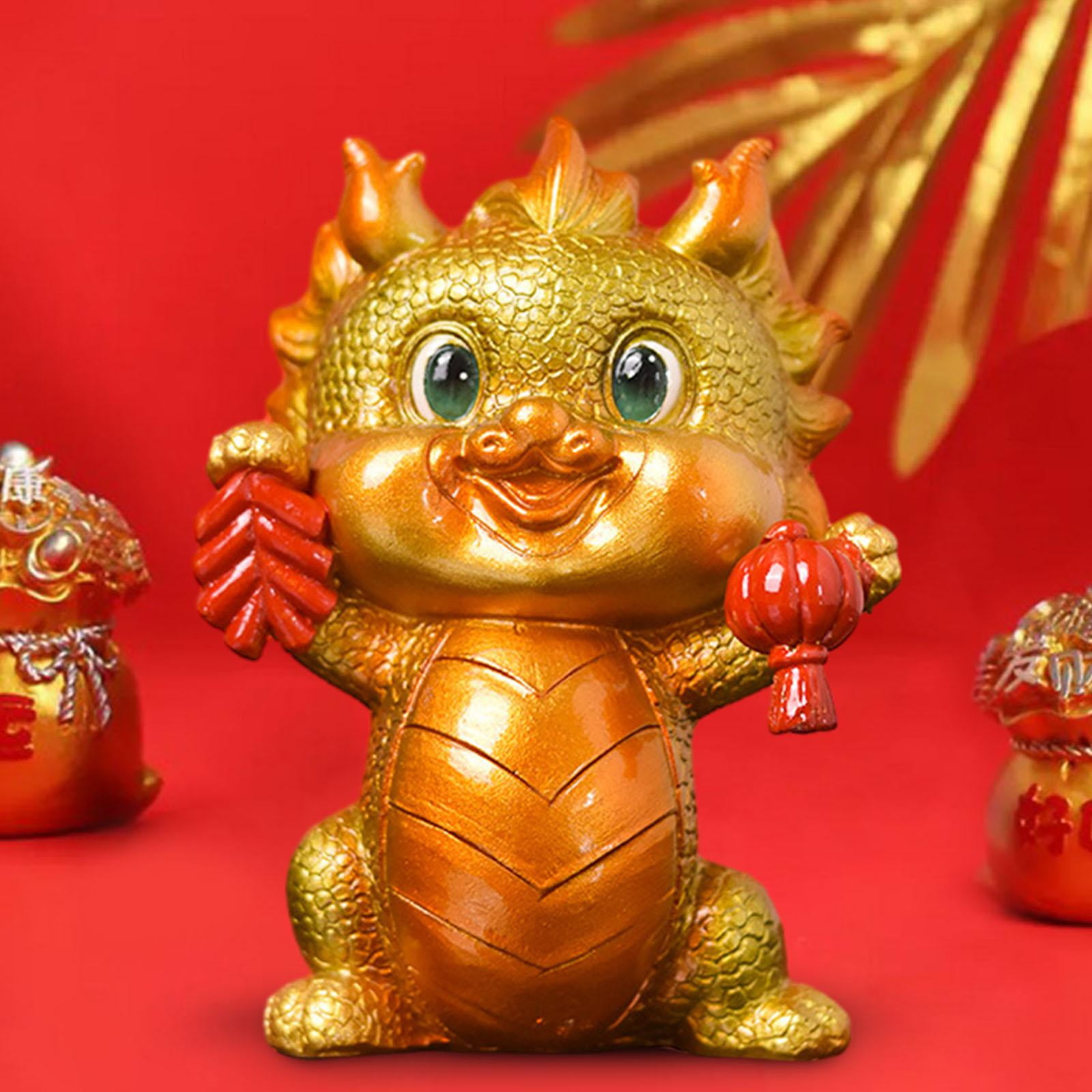 Resin Chinese Dragon Statue Dragon Sculpture for Living Room Bedroom ...