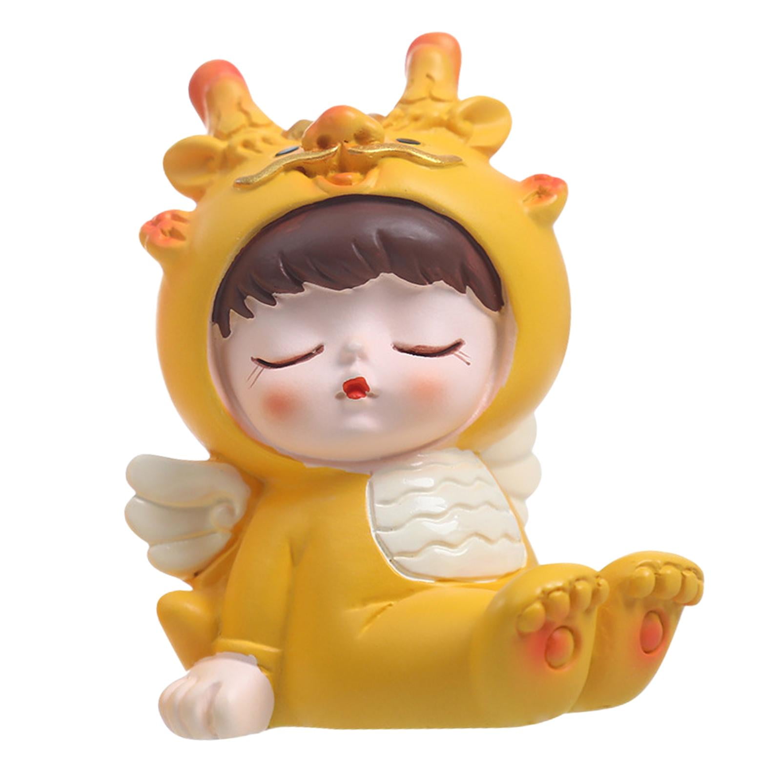 Resin Chinese Dragon Statue Sculpture for Entryway Shelf Desktop D ...