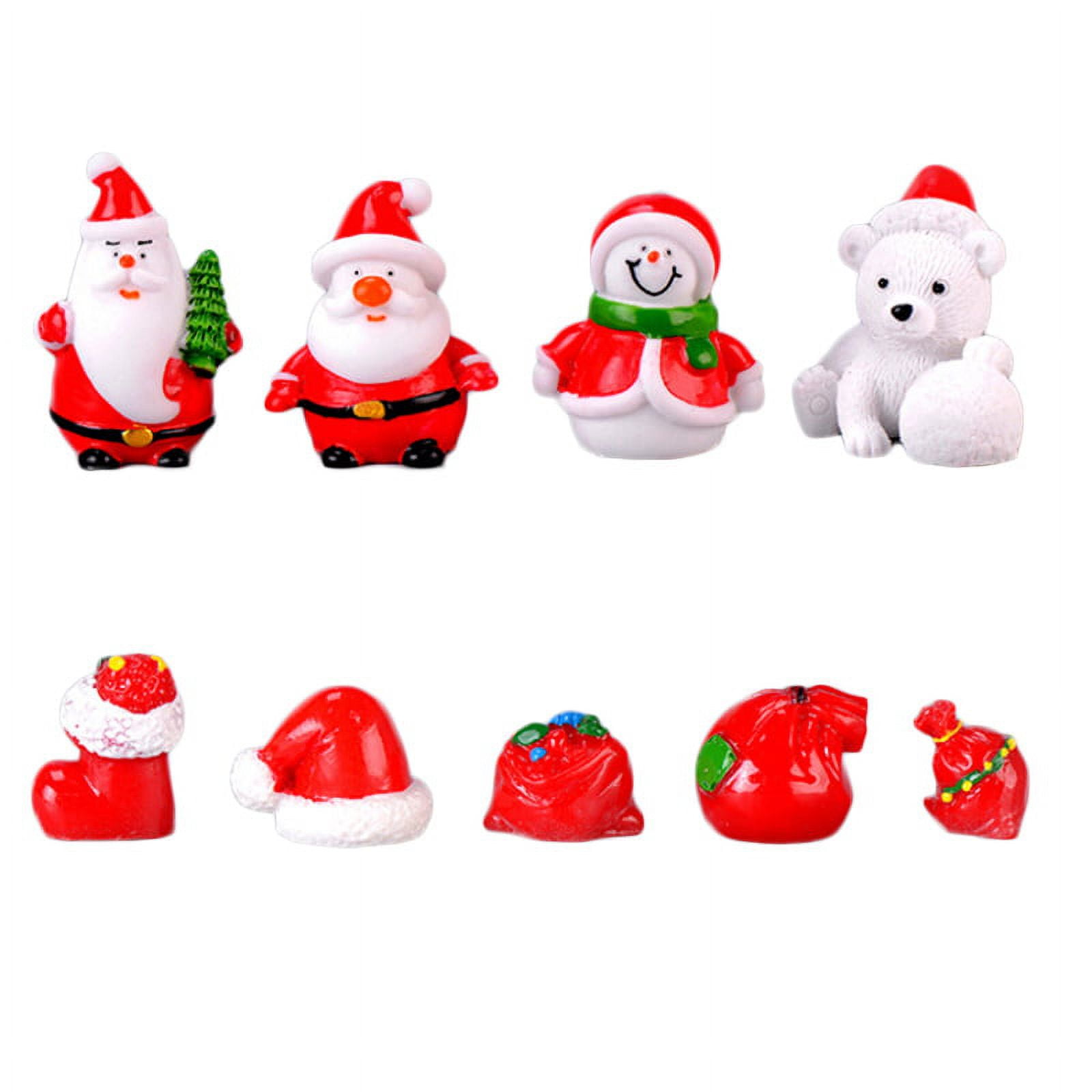 Resin Christmas Trees Figures Miniature Fairy DIY Landscape Figurine ...