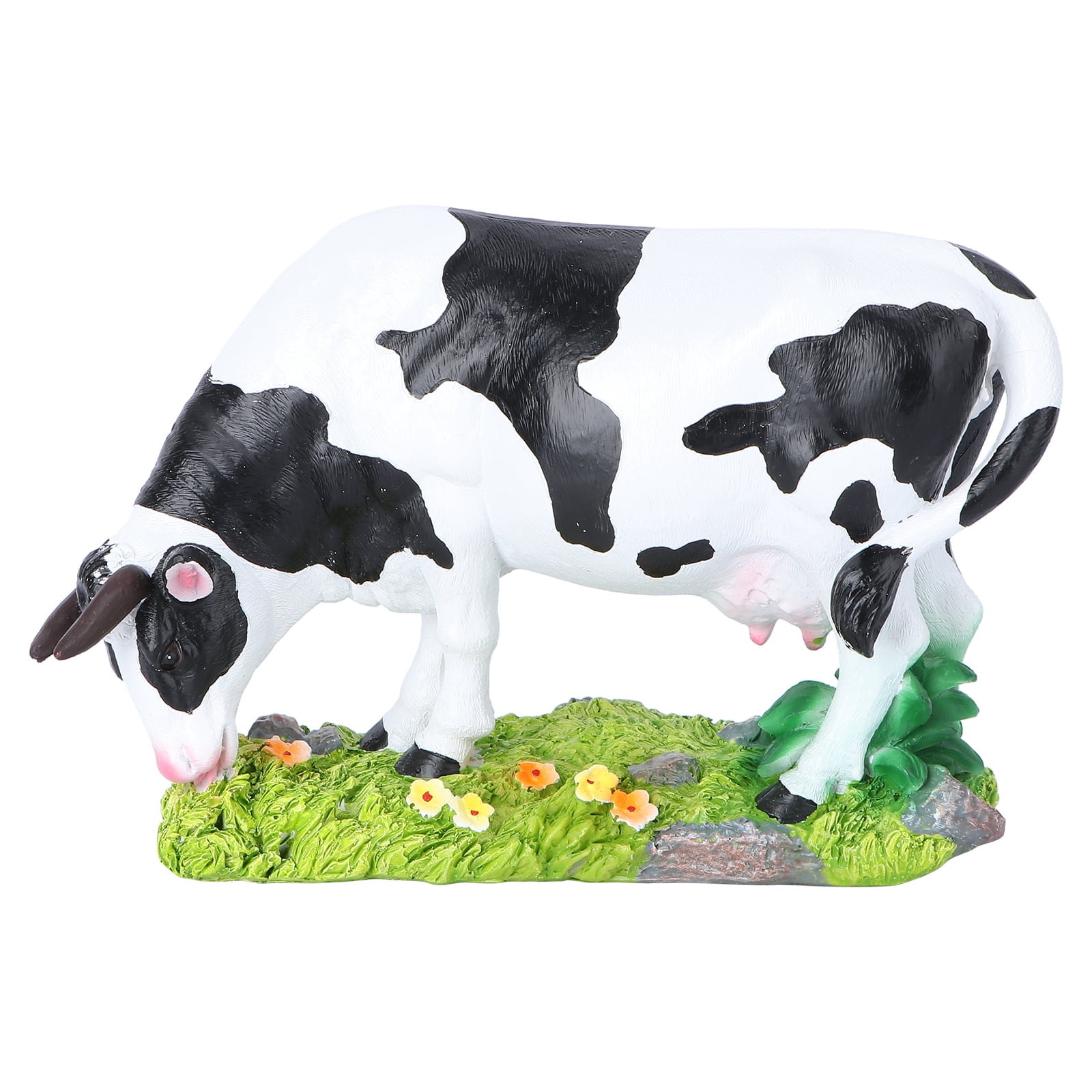 Resin Cow Model Toys Cow Animal Toy Cow Model Close with Animals Lucky ...
