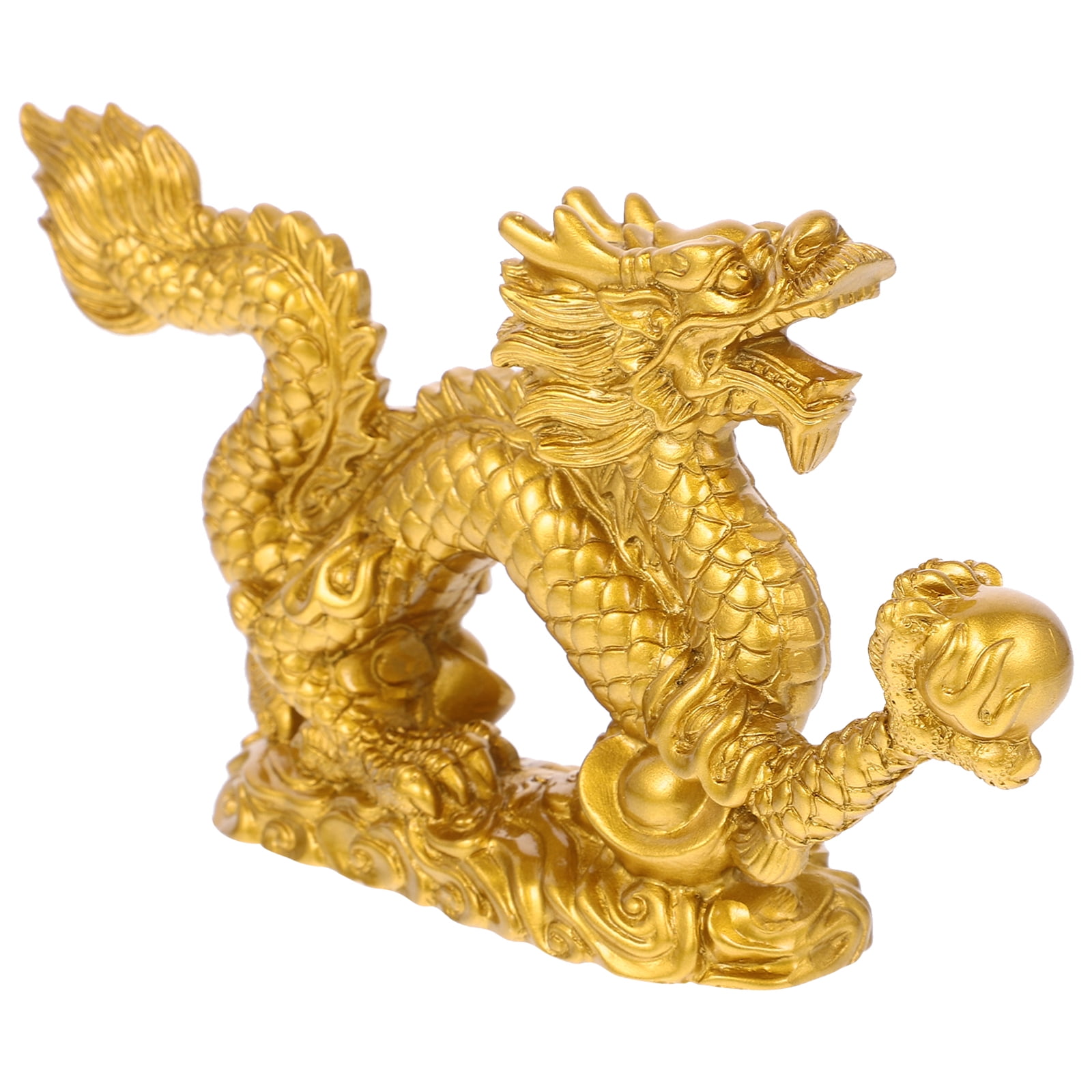 Resin Craft Chinese Dragon Ornament Tabletop Small Dragon Statue Resin ...