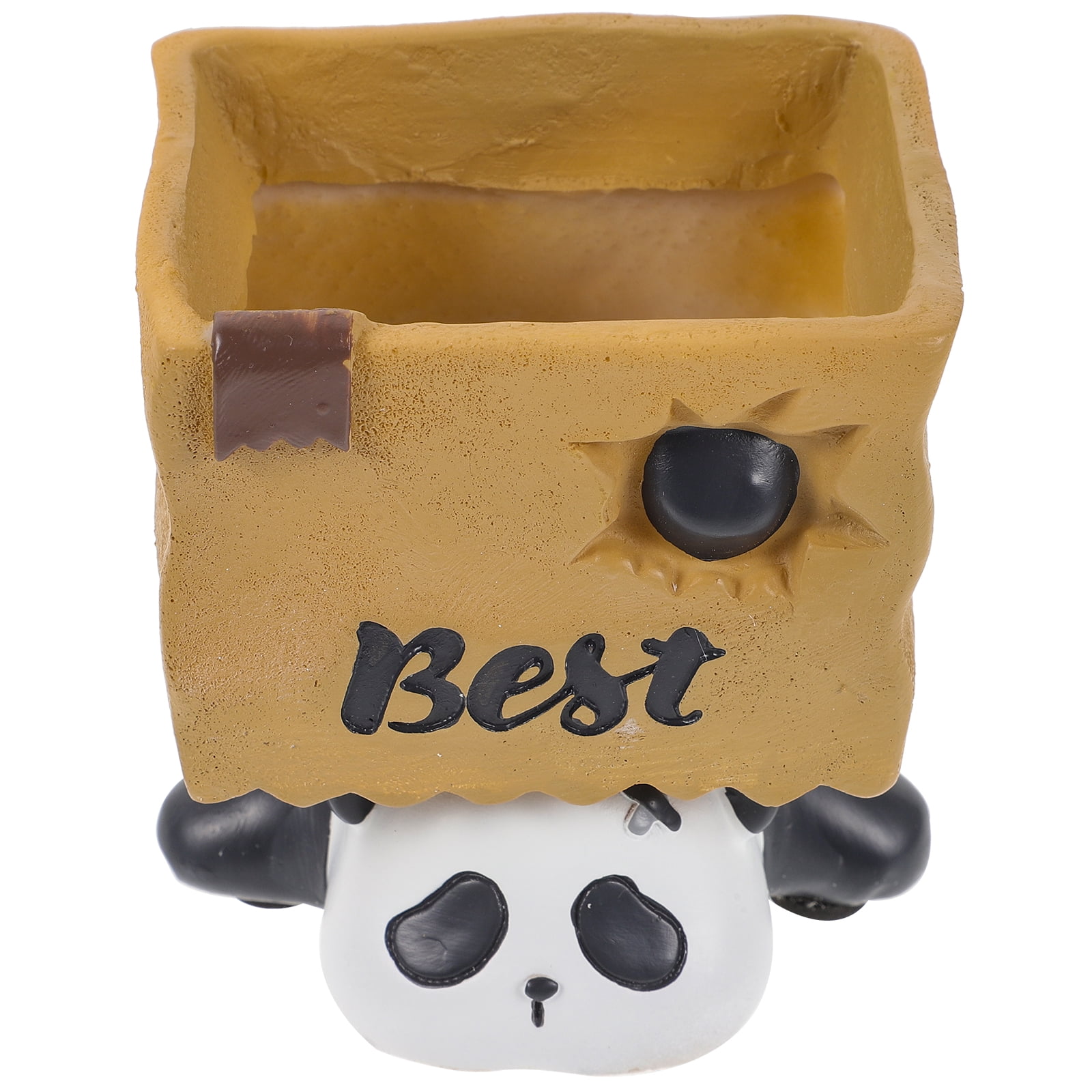 Resin Craft Flower Pot Desk Pencil Holder Office Decor Planter Pots ...