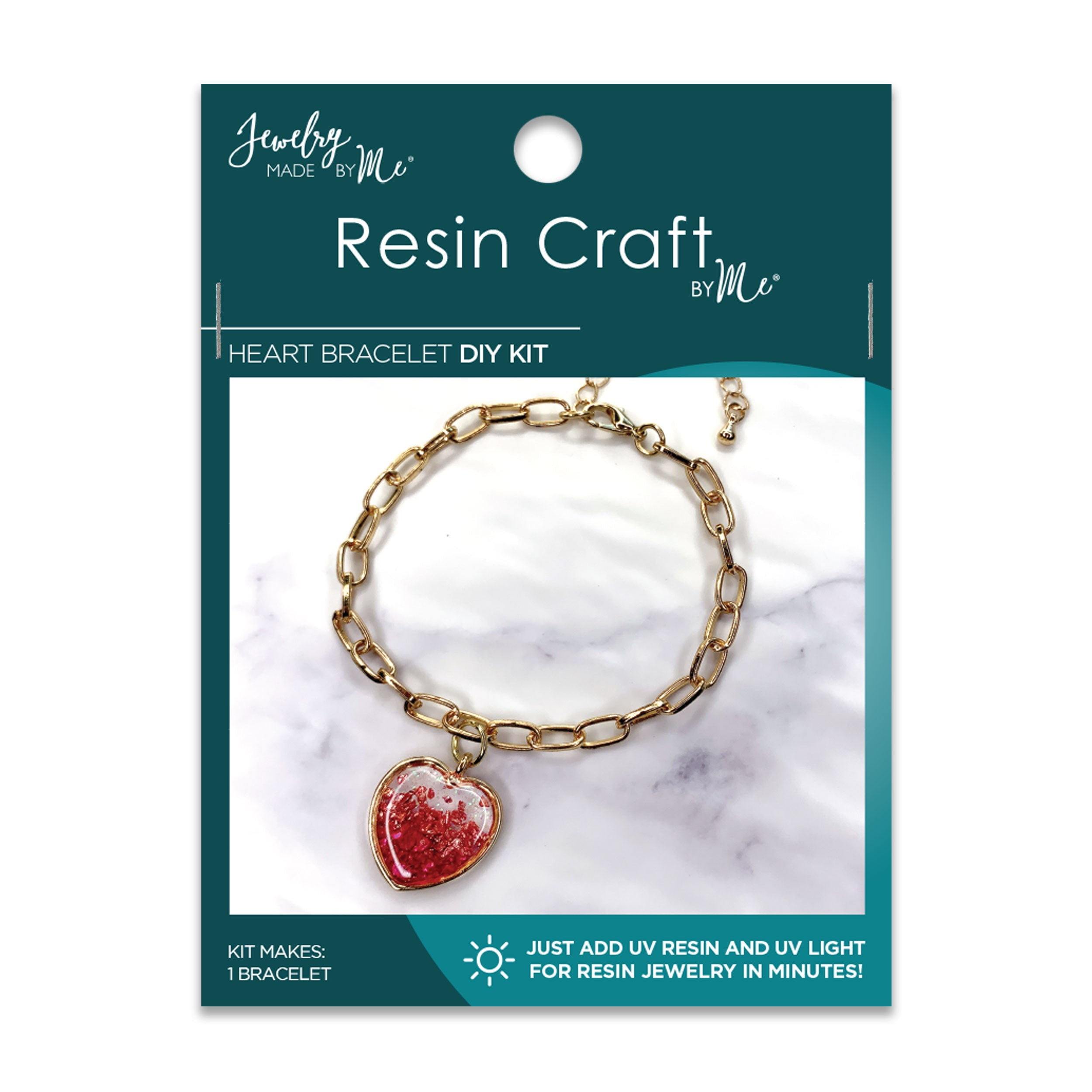 Resin Craft by Me Ombre Heart Bracelet UV Resin DIY Kit - Walmart.com