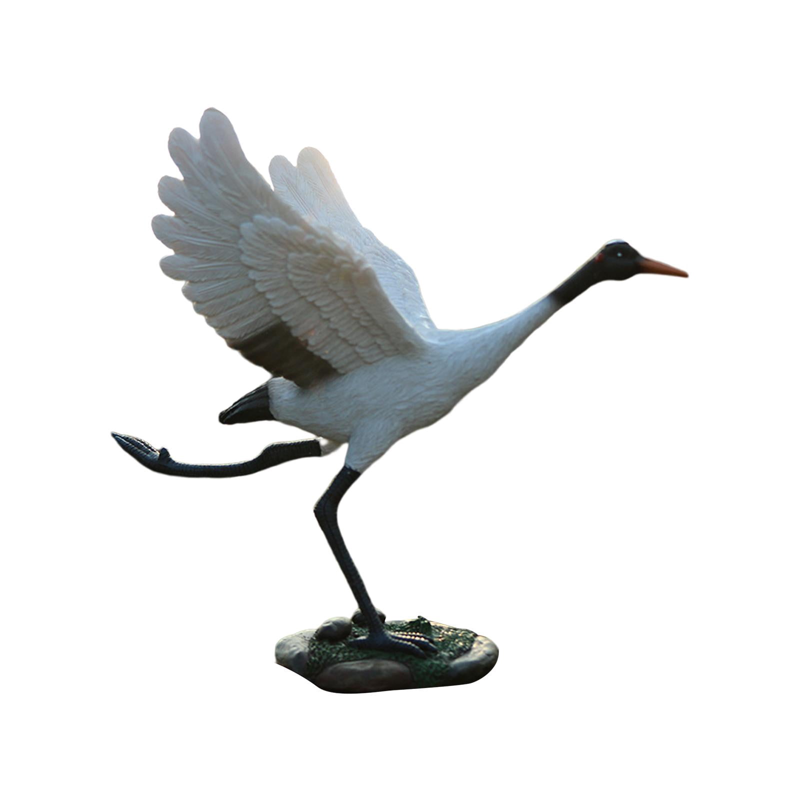 Resin Crane Sculptures Animal Figurine Garden Sculpture Statues Bird ...