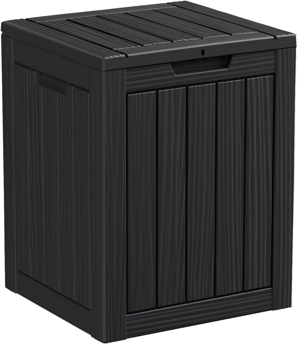 28 Gallon Resin Deck Box, Lockable Patio Outdoor Storage Box for ...