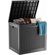Easy Up 60 Gallon Resin Deck Box, Lockable Patio Outdoor Storage Box ...