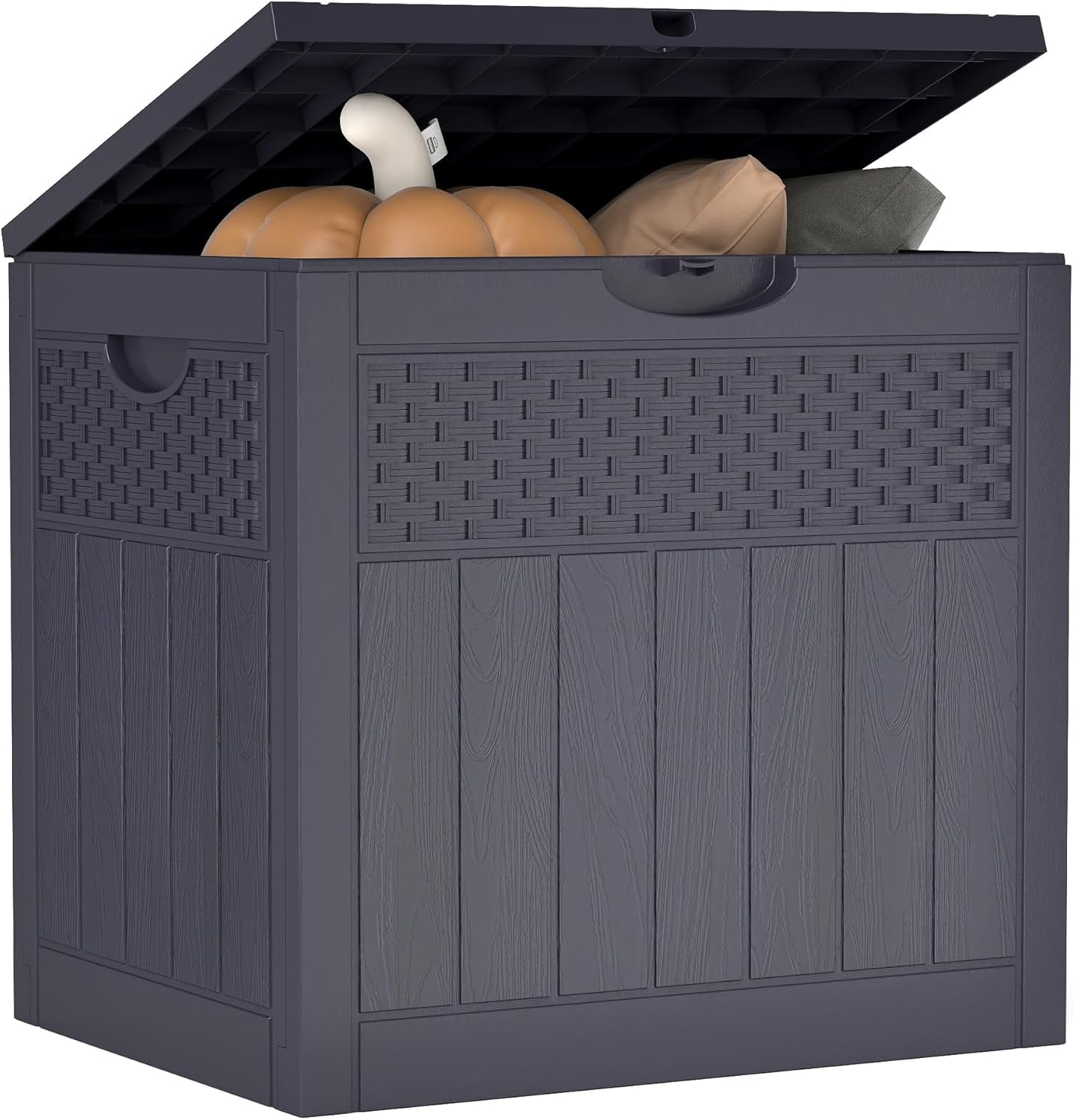 Resin Deck Box, Weatherproof Outdoor Storage Box for Patio, Garden ...