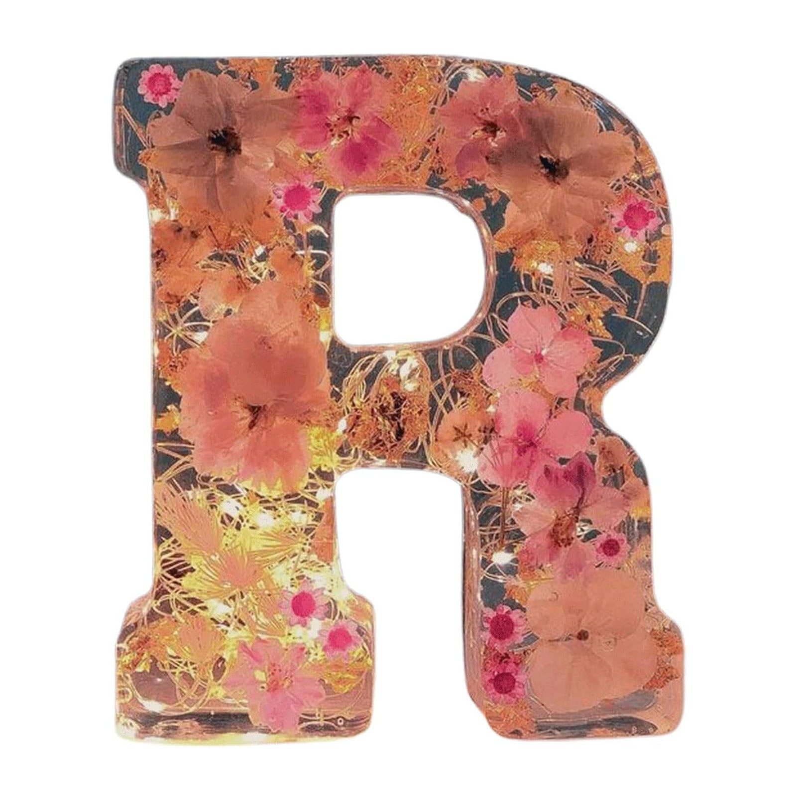 Resin Decorative Lamp Floral Resin Night Light Handmade Pressed Flowers ...