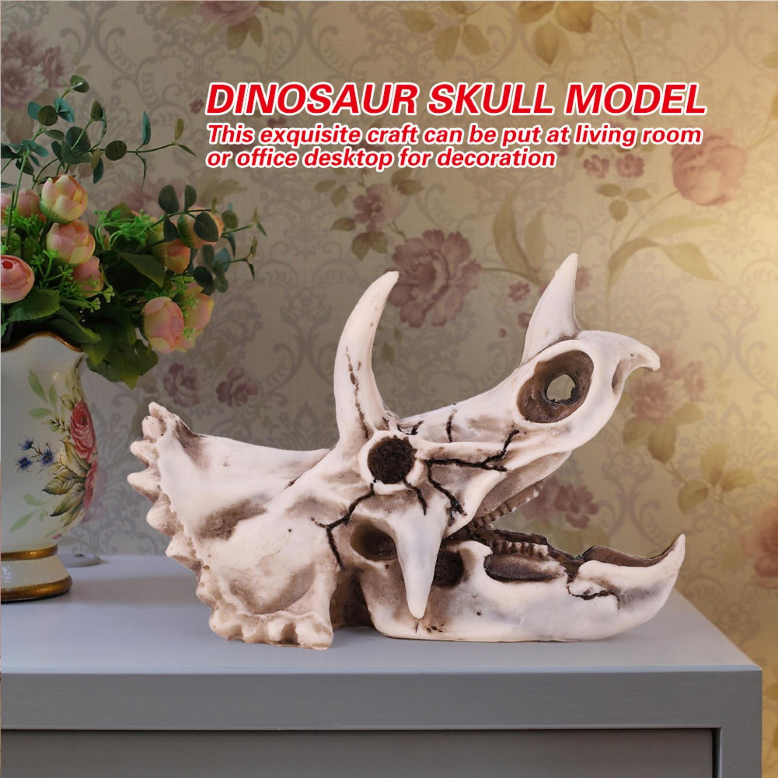 Resin Dinosaur Triceratops Skull Model Simulated Skeleton Home Office ...