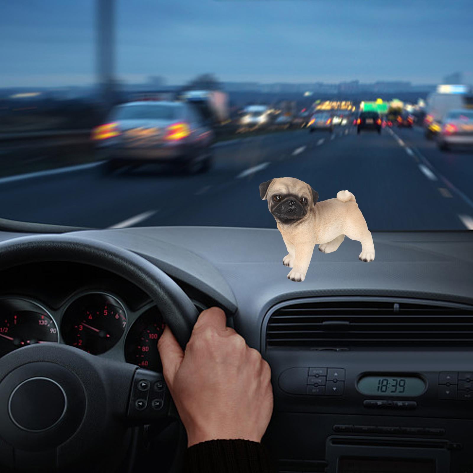 Resin Dog Statue Animal Craft Decor Ornaments Nonslip Pug Figurine ...