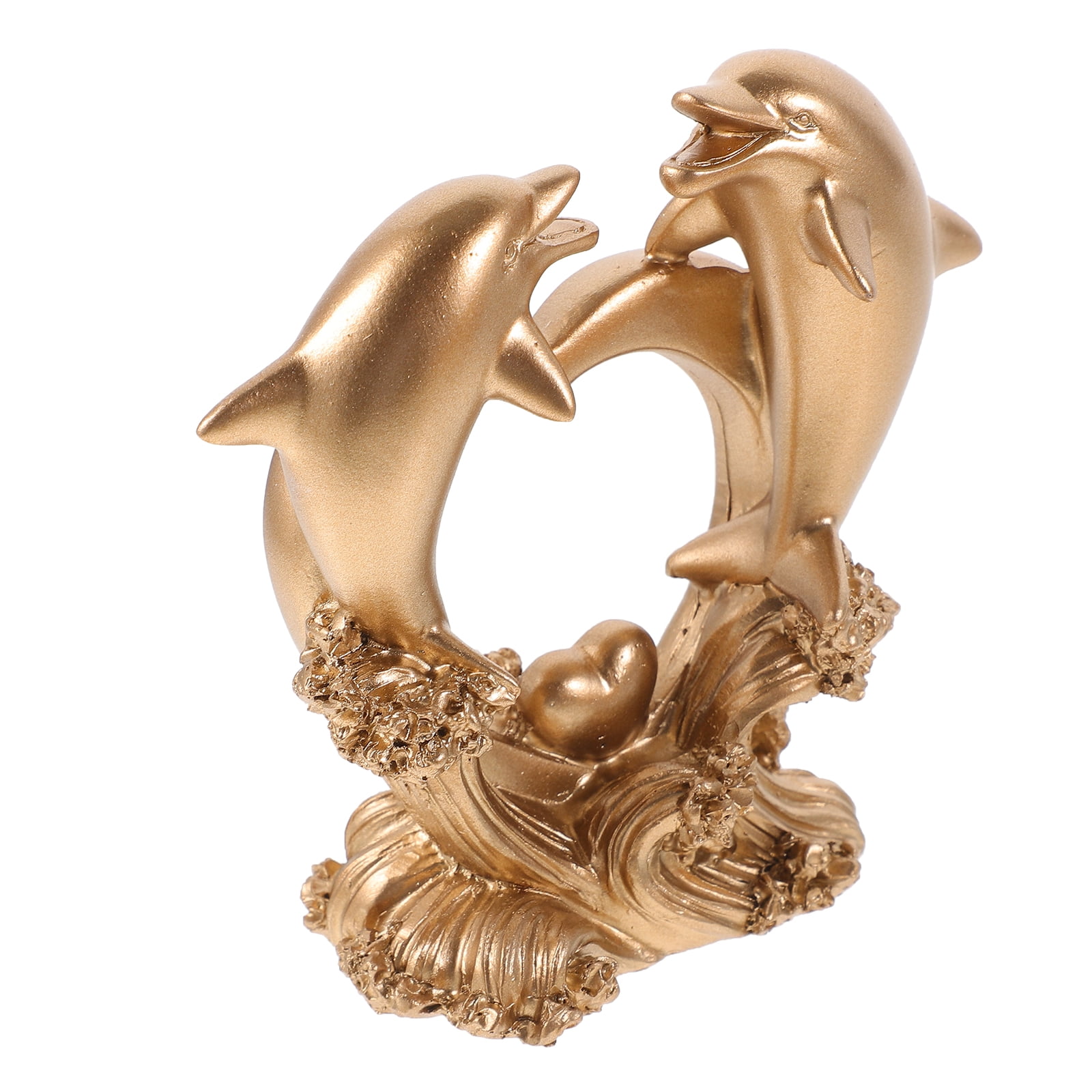 Resin Dolphin Figurine Ornament Desktop Resin Sea Animal Collectible ...