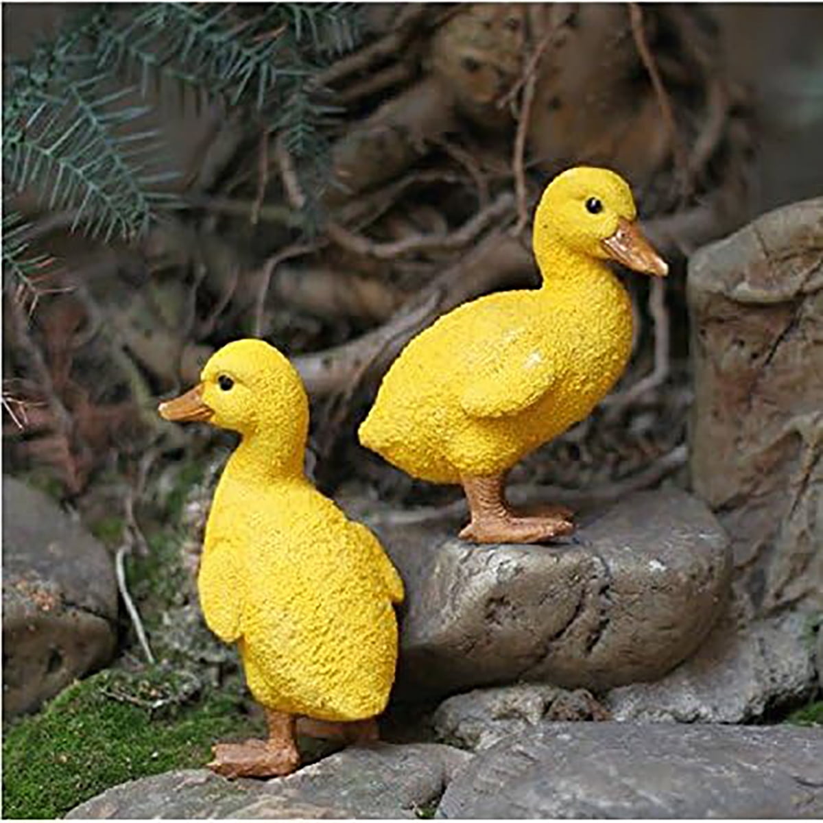 Resin Duck Figures Garden Decoration,Outdoor Statue,Yard Decoration (a ...