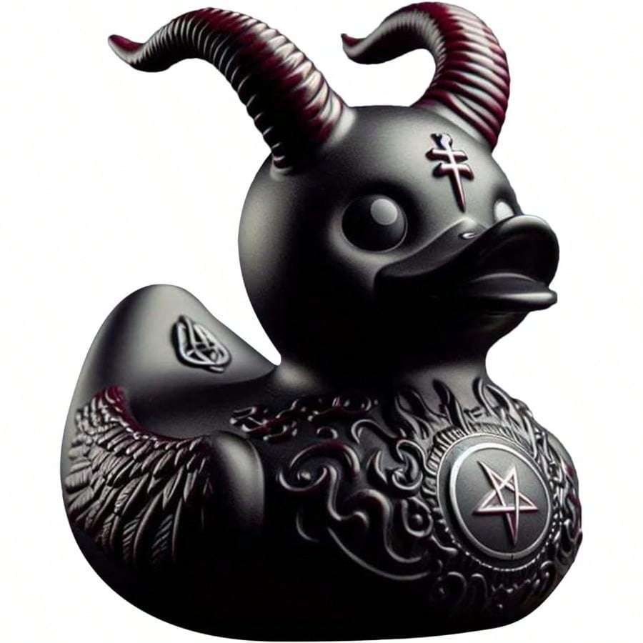 Resin Duck Statue Indoor Gothic Sculpture Punk Animal Figurine Tabletop ...