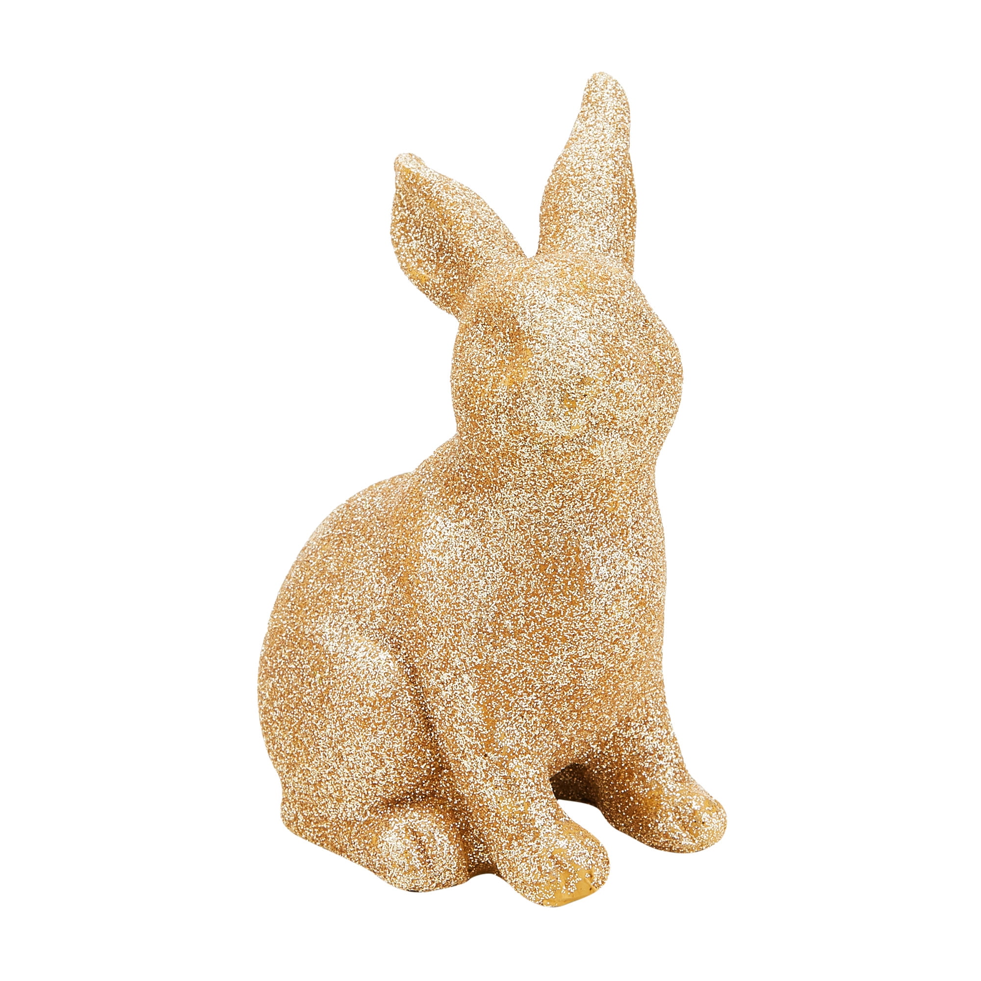 Resin Easter Rabbits Figurines, Easter Moss Bunny Flocked Rabbit Statue ...
