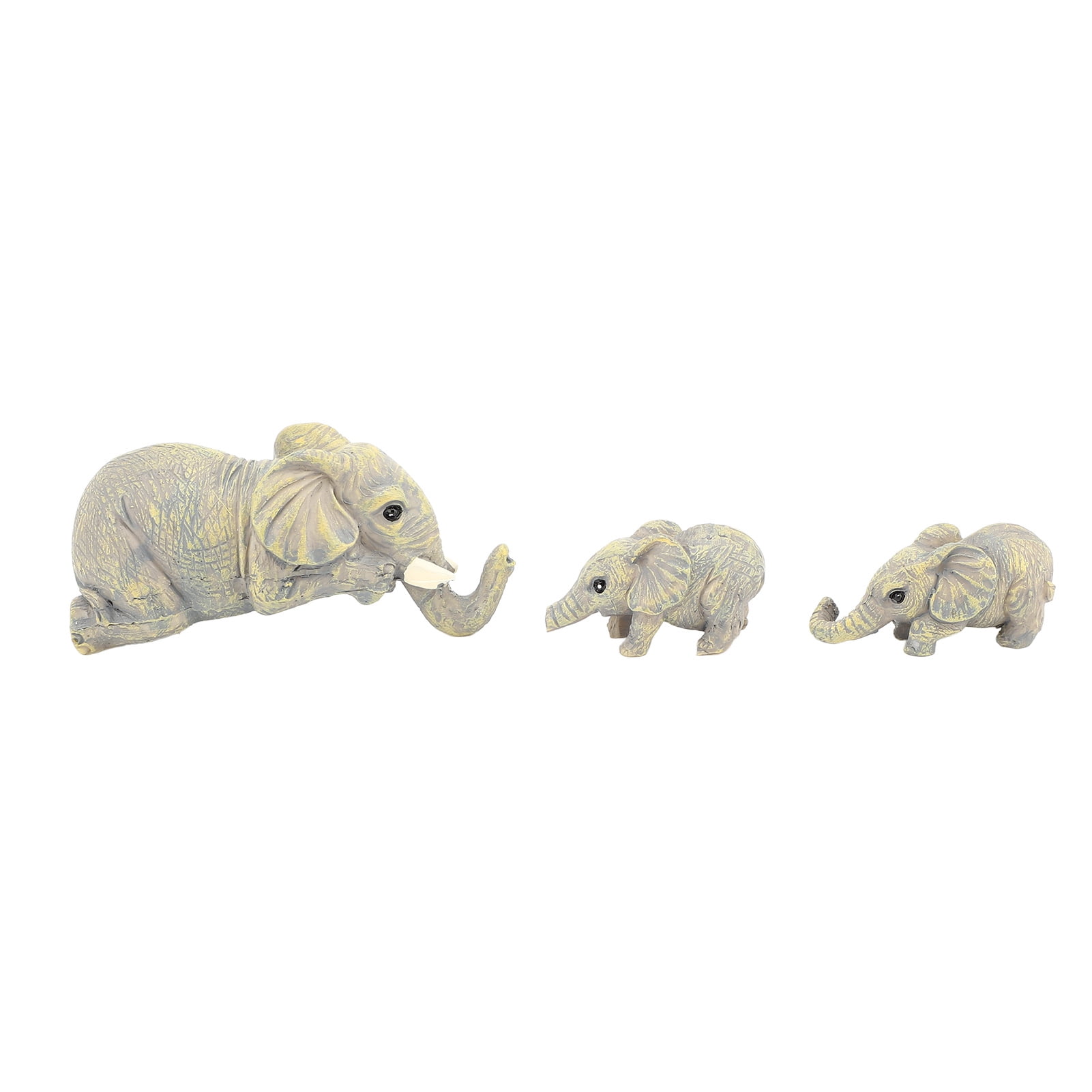 Resin Elephant Family Sculpture, Charming Mother Baby Design For Home ...