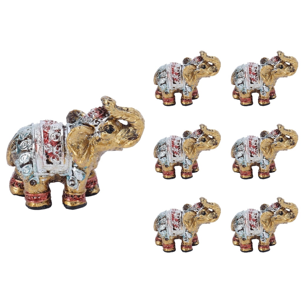 Resin Elephant Family Statue Elegant Figurines Feng Shui Decors ...