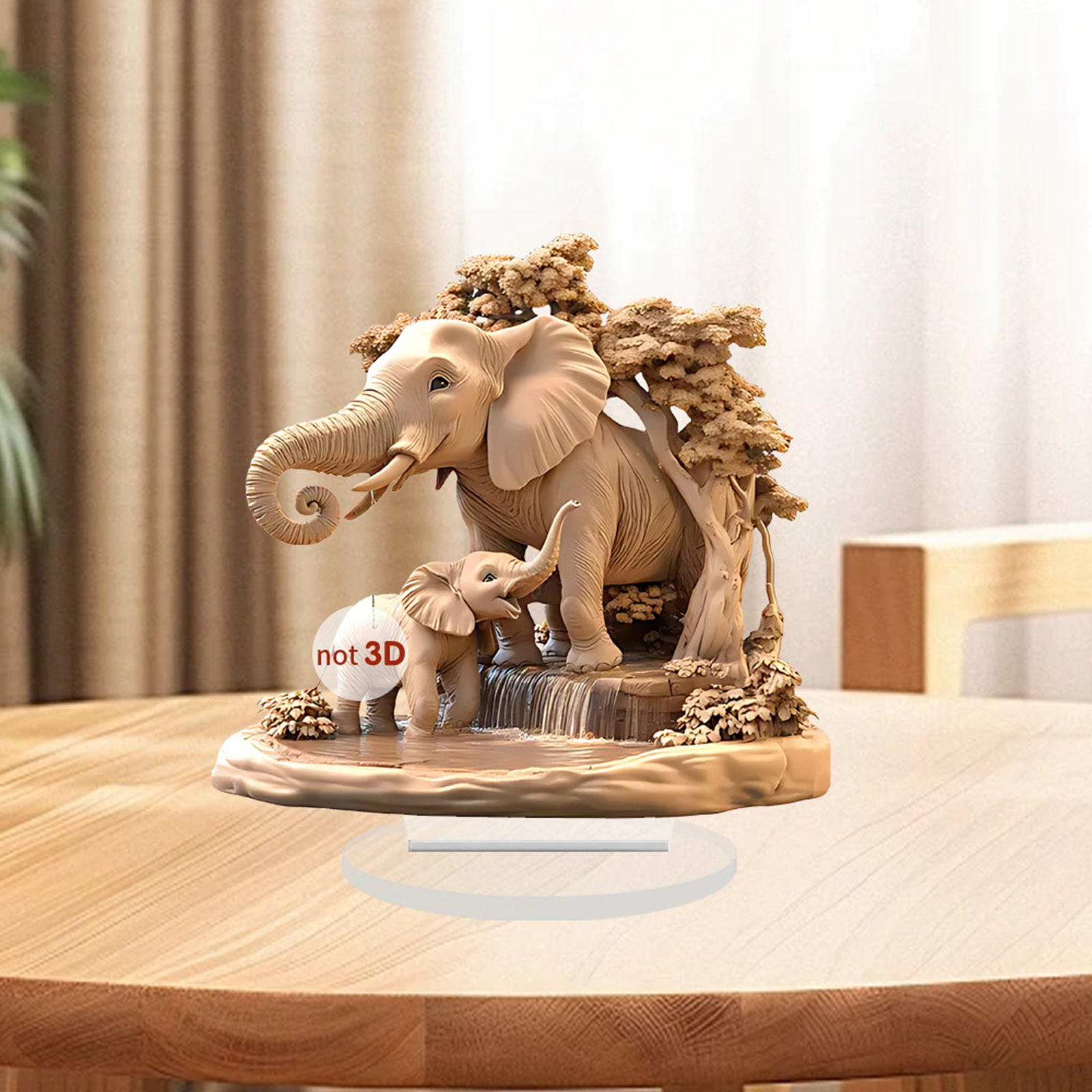 Resin Elephant Figurines Statue for Garden Farm Yard Gifts Artificial ...