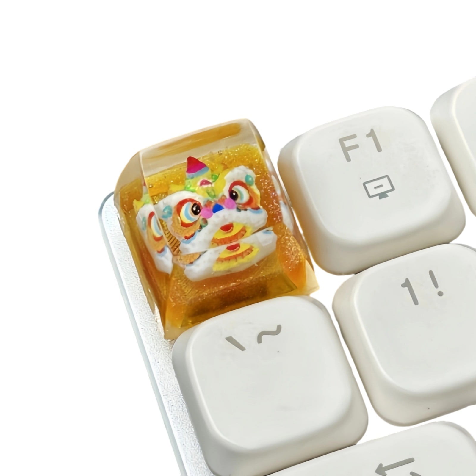Resin Epoxy Keycap Featuring Embeddeds Traditional Dragon Dance ...
