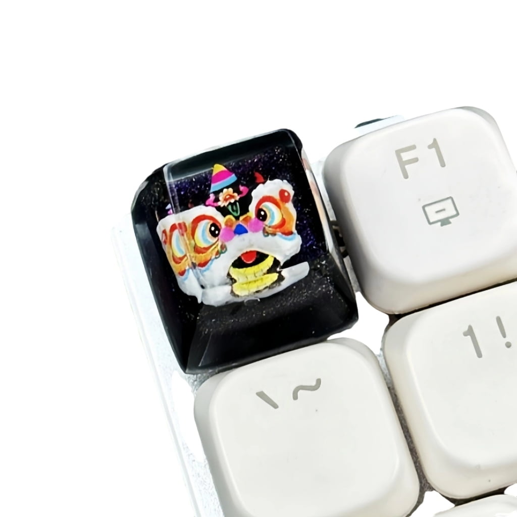 Resin Epoxy Keycap Featuring Embeddeds Traditional Dragon Dance ...