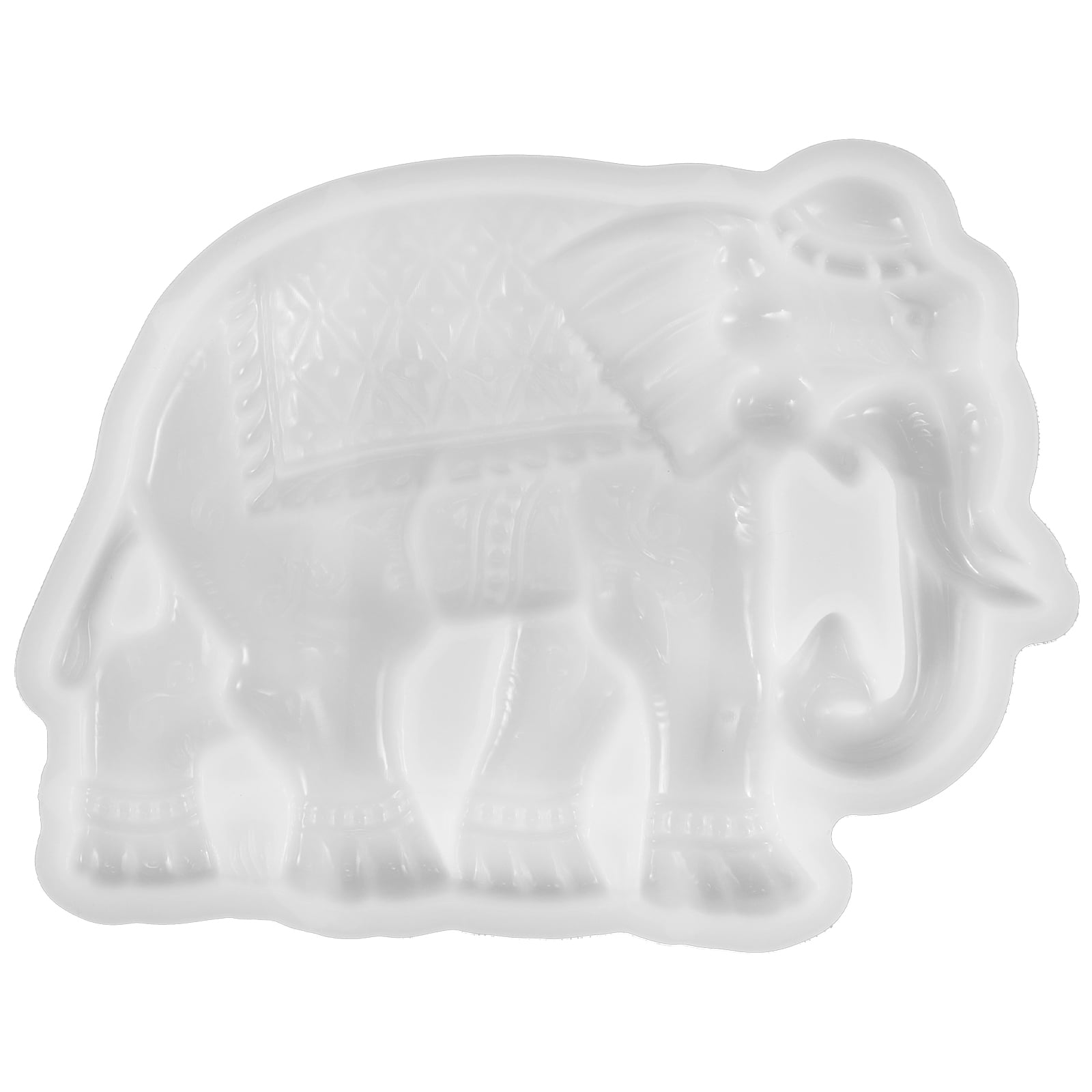 White Silicone Elephant Pendant Mold for Baking Create Realistic 3D ...