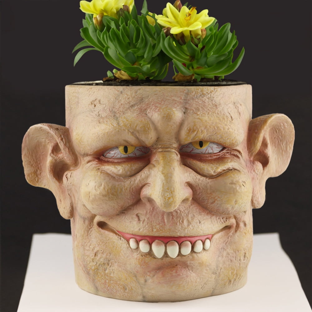 Resin Face Avatar Plant Pot Decorative Flower Planter Suitable for ...