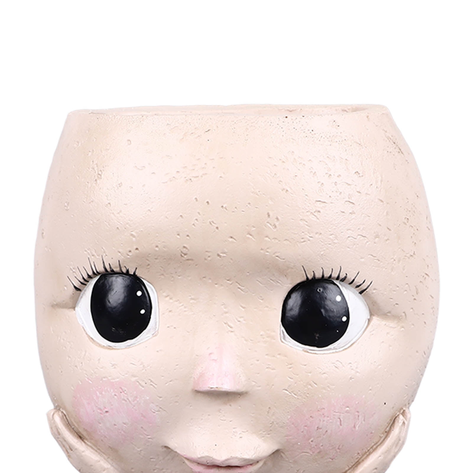 Resin Face Planter Pot, Large Caliber, Drainage For Succulents, Herbs ...