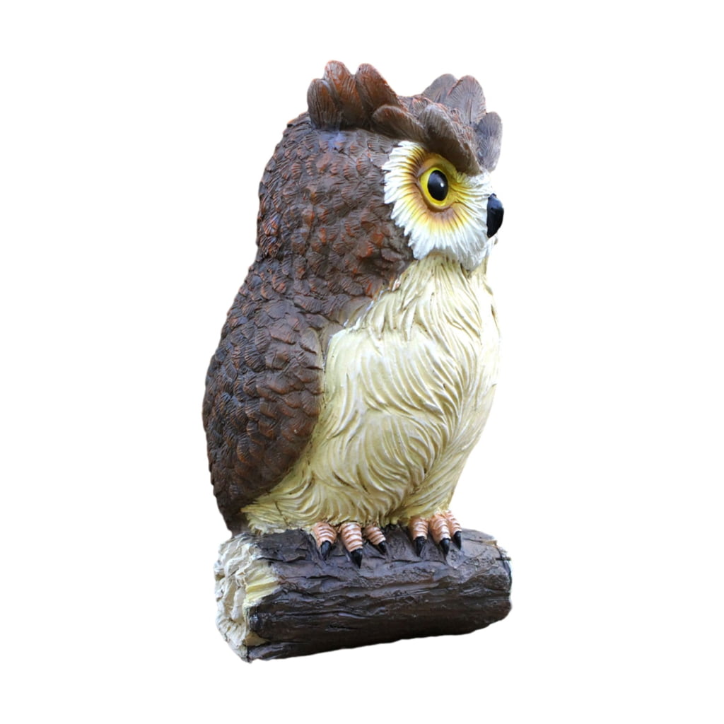 Resin Fake Owl Statue Sculpture Garden Display Ornament Desktop ...