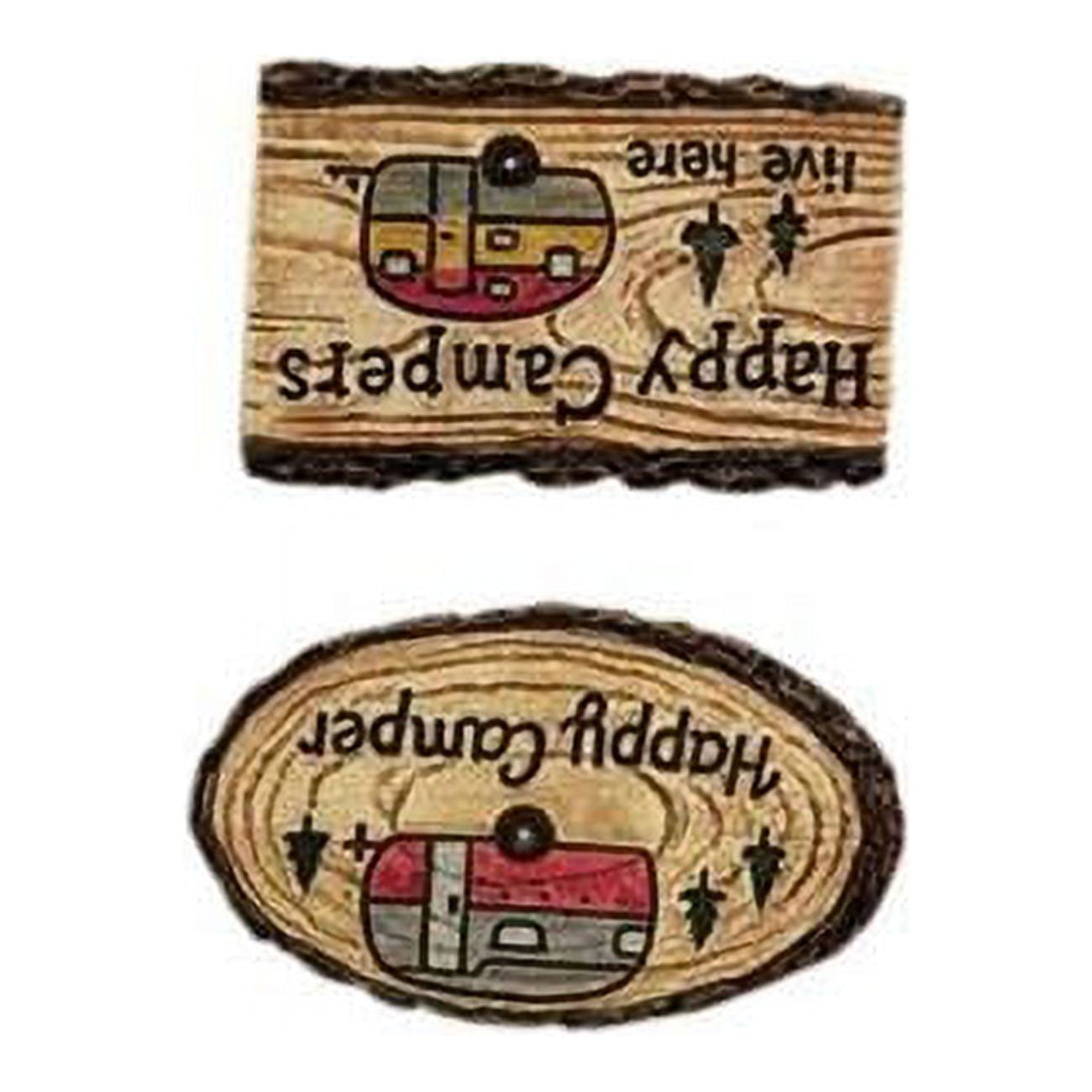 Resin Faux Wood Camper Magnets Figurine, Assorted Color - 2 Piece ...