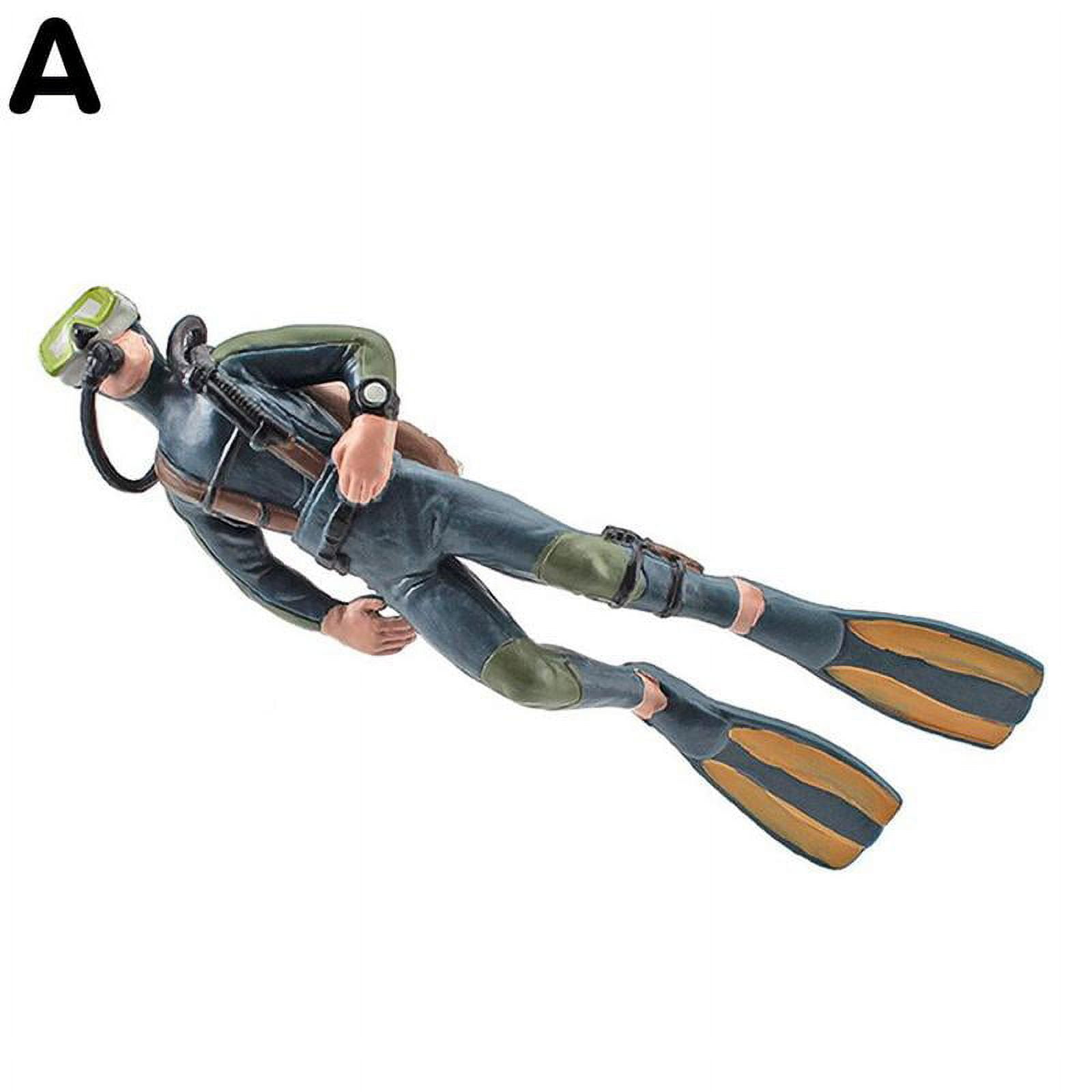 Resin Figures Model Garage Kit Diver And Fish Figures Toys Doll. 3D ...