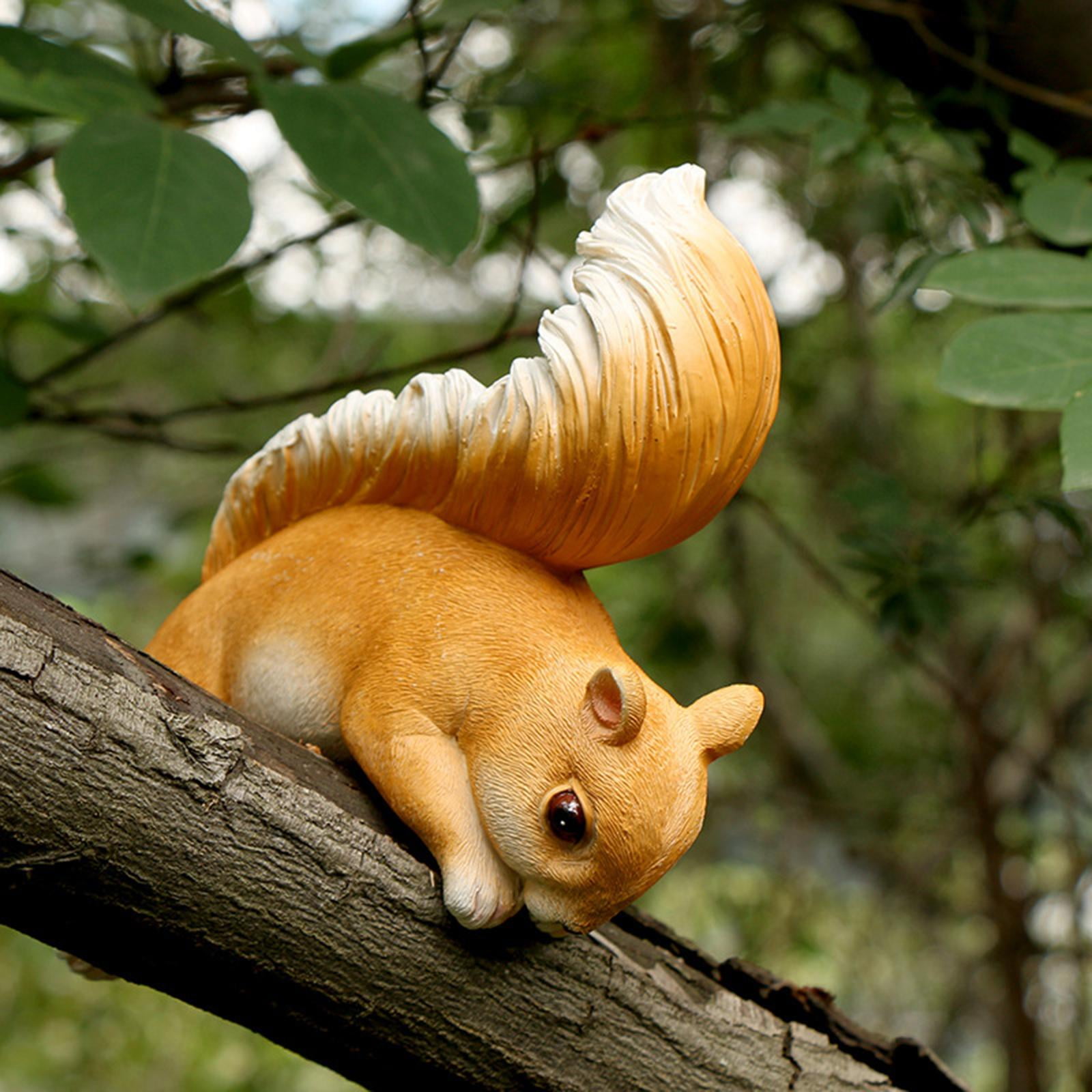 Resin Figurines Abstract Crafts Outdoor Squirrel Statues for Lawn Patio ...