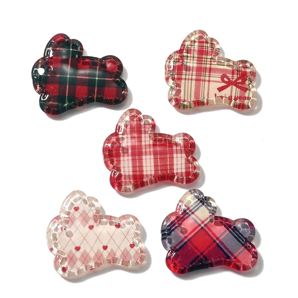 Resin Fitting Clear Check Rabbit Rabbit 31.5x35x4.5mm - Walmart.com