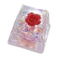 Resin Floral Keycap OEM Height High Transparently Epoxy Flower Keycap ...