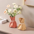 Resin Flower Vase with Scandinavian Boho Style, White Ceramic Look ...