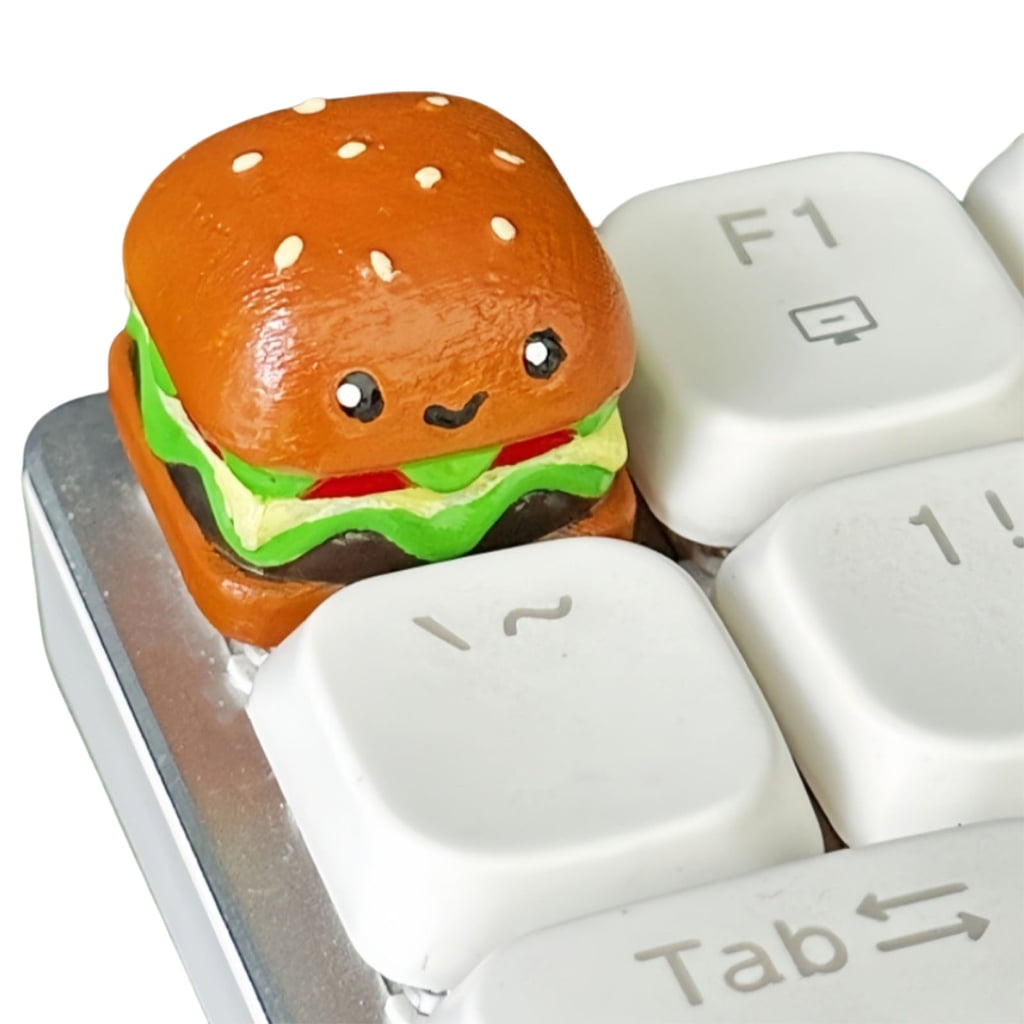 Resin Food Keycaps Realistic Burger Fries Hotdog Designs For Mechanical ...