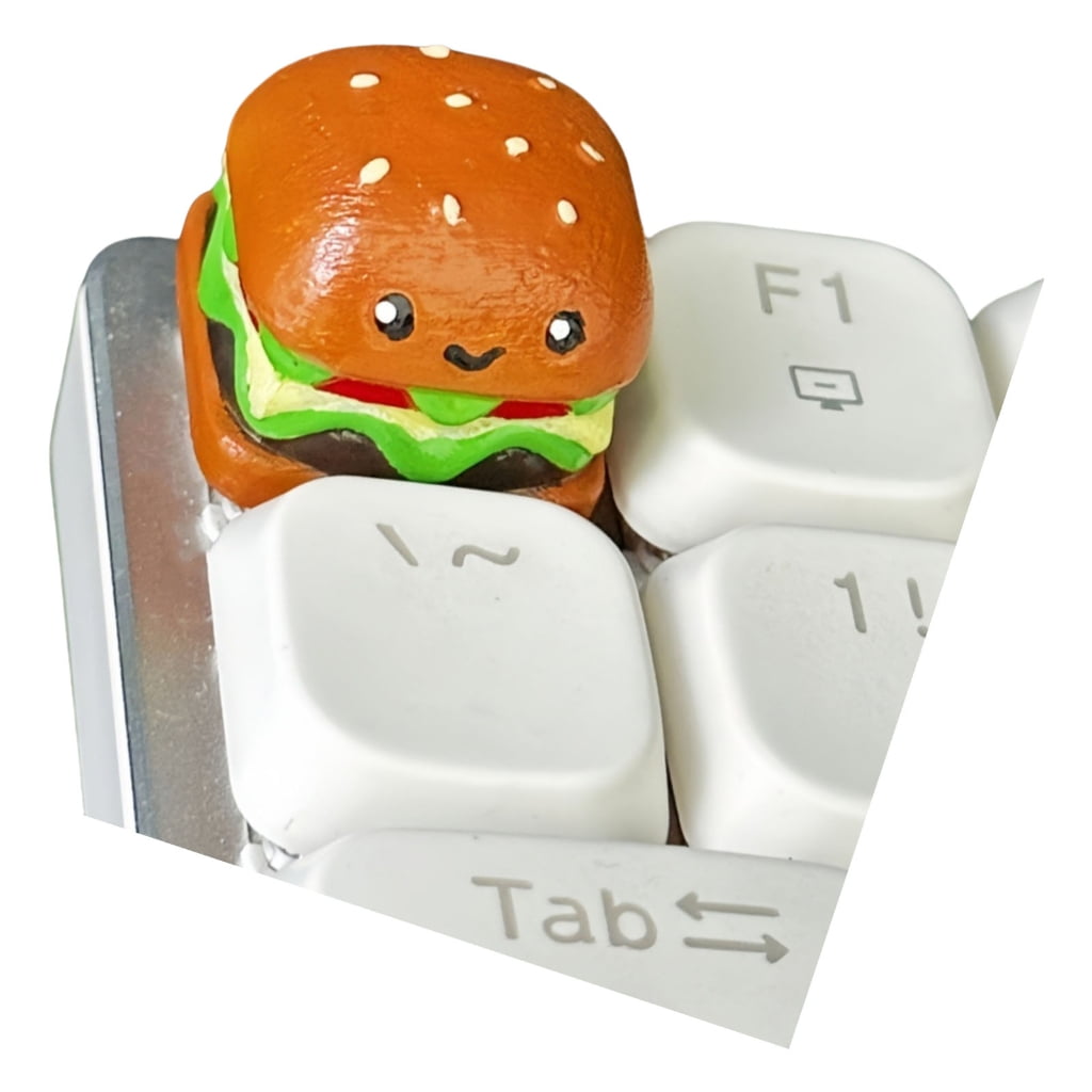 Resin Food Keycaps Realistic Burger Fries Hotdog Designs For Mechanical ...