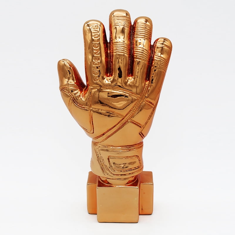 Resin Football Goalkeeper Gloves Trophy Champion Goalkeeper Golden ...