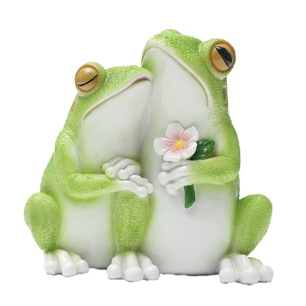 Resin Frog Garden Statue Outdoor Decor Whimsical Animal Ornament for ...