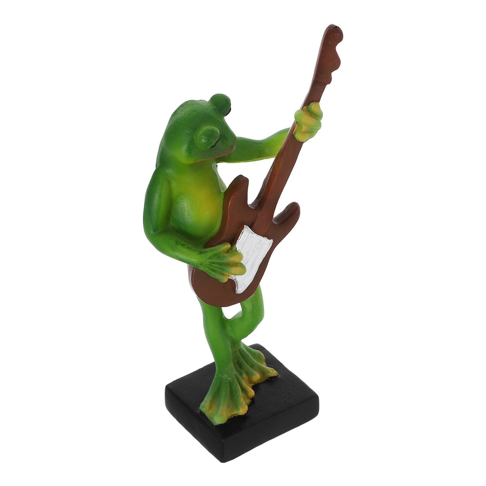 Resin Frog Musician Sculpture Cute Frog Figurine Funny Frog Playing ...