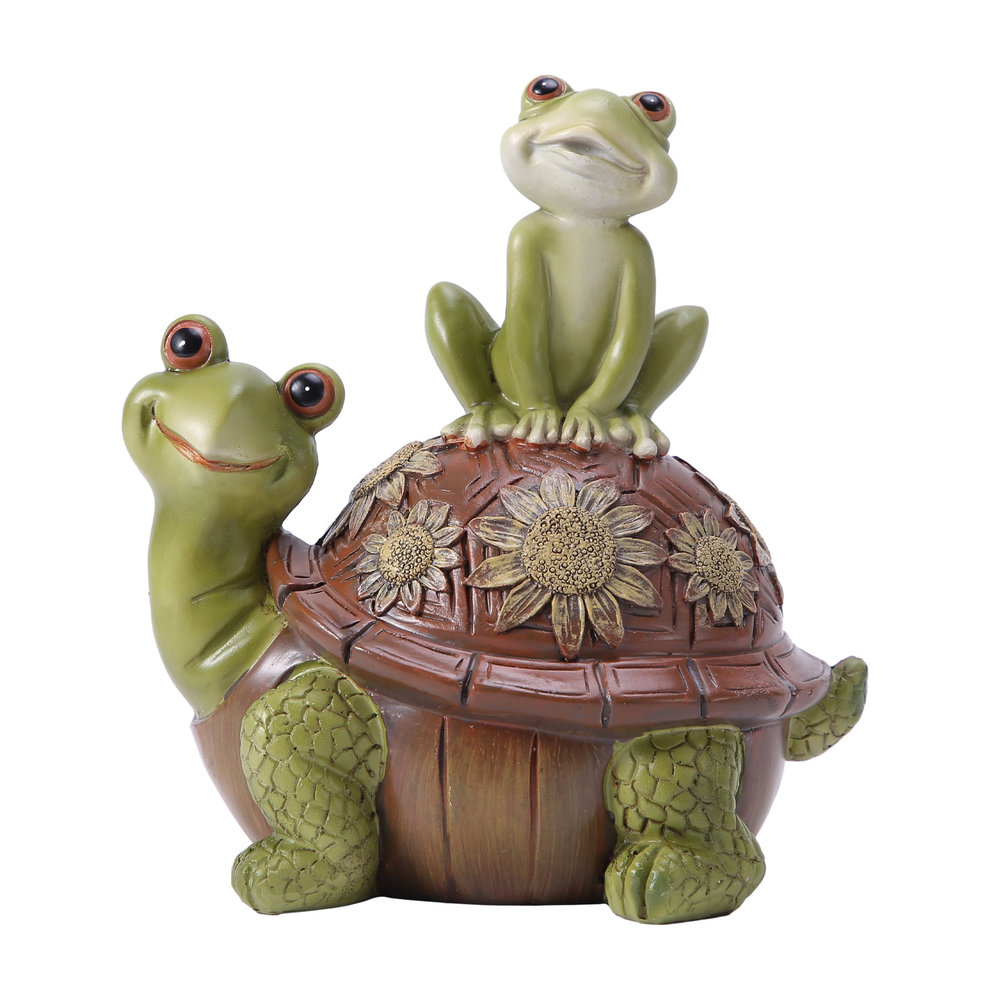 Resin Frog Turtle Garden Statue Outdoor Sculpture Figurine for Yard ...