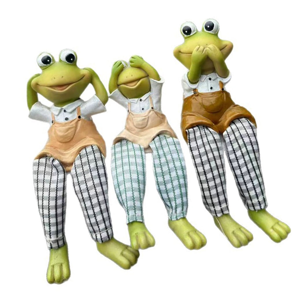 Resin Frogs Figurines Long Legs Indoor Outdoor Decoration Garden ...