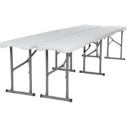 Mainstays 6 Foot Fold-in-Half Bench, Steel Frame, Indoor Outdoor ...